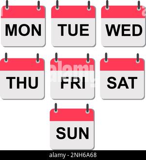 Tuesday Flat Icon Stock Photo - Alamy