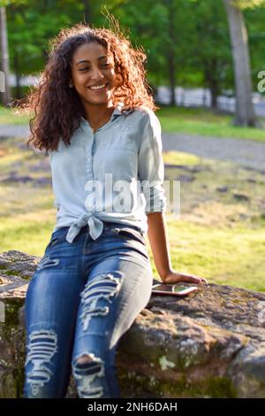 Beautiful Afro Latina woman portraits Stock Photo - Alamy