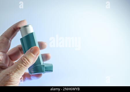 Meter-dosed inhaler, also known as pump or allergy spray for asthma or ...