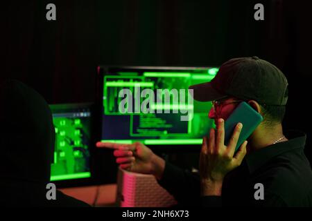 DDOS attack, cyber protection. virus detect. Internet and technology ...