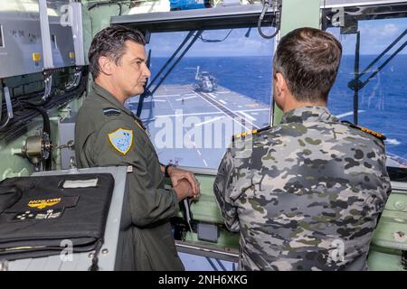 Royal Australian Navy (RAN) Commodore Ivan Ingham (center), Commodore ...