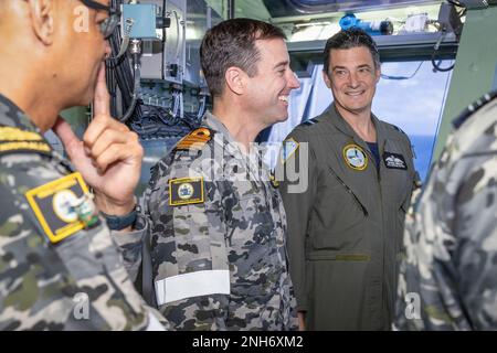 Royal Australian Navy (RAN) Commodore Ivan Ingham (center), Commodore ...