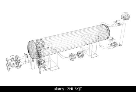 Industrial tank with valves. Vector Stock Vector Image & Art - Alamy