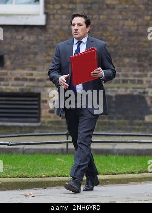 Minister for Veterans' Affairs Johnny Mercer arriving in Downing Street ...