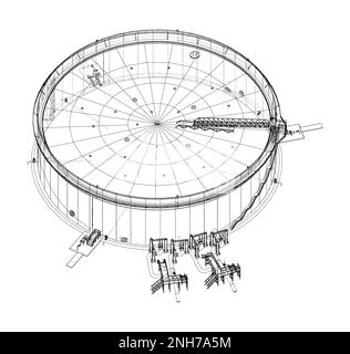 Large oil tank with floating roof Stock Photo - Alamy