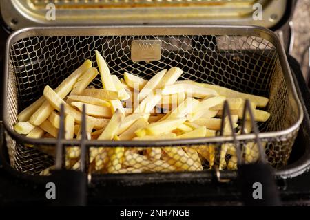 Frozen chips or french fries in package from Lidl Stock Photo - Alamy