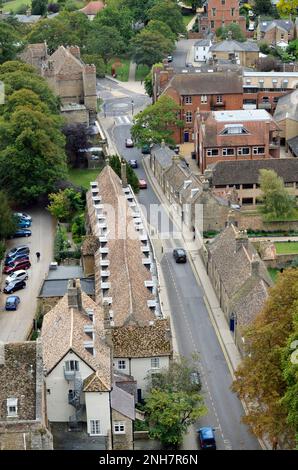 AERIAL VIEW. Ely Cathedral. Cambridgeshire, England, Great Britain ...
