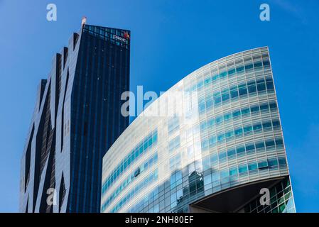 DC Tower I with PwC sign, Vienna Donau City, Wien, Austria Stock Photo ...