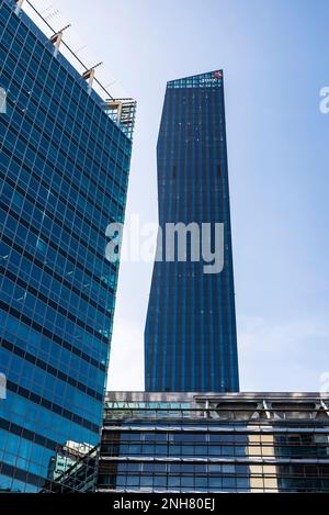 DC Tower I with PwC sign, Vienna Donau City, Wien, Austria Stock Photo ...