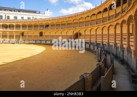 Ronda Bullring, Interior of one of the oldest Bullrings in Spain, Ronda ...