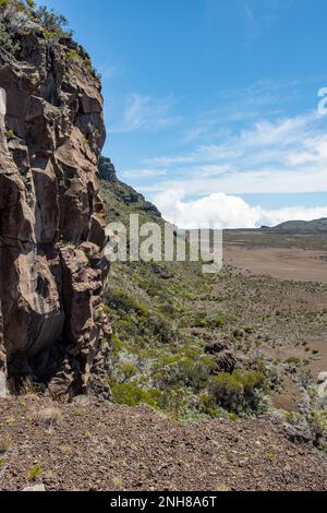 Cliff at Plaine des Sables, Reunion Stock Photo - Alamy