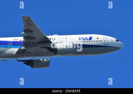Tokyo, Japan - December 26, 2020: All Nippon Airways (ANA) Boeing B777 ...