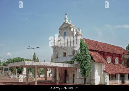 Vintage Old Portuguese church in tropical South Goa India Stock Photo ...