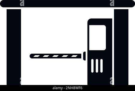 Paid parking barrier icon simple vector. Car garage. Security gate ...