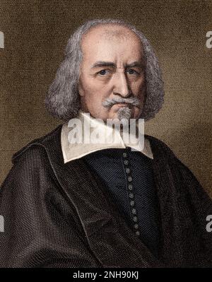 Thomas Hobbes (1588-1679). Line engraving by William Humphrys, 1839 ...