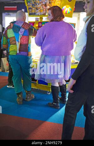 Fun in a games arcade in Brighton Stock Photo - Alamy