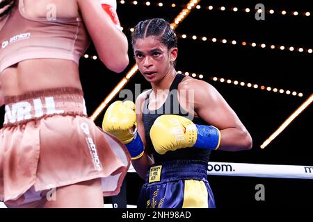 NEW YORK, NEW YORK - FEBRUARY 04: Ramla Ali and Avril Mathie during ...