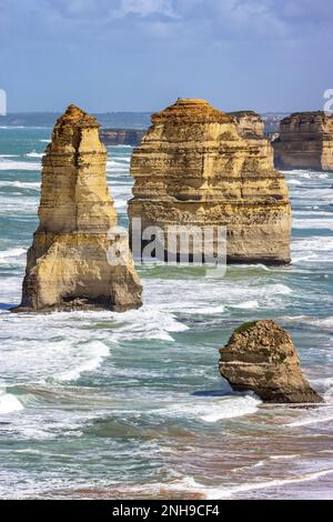 High cliffs of the Twelve Apostles, located at the Great Ocean Road ...