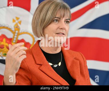 Julia Longbottom, British ambassador to Japan, speaks during an ...