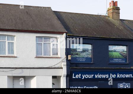 Buildings painted in support of chairman Ron Martin's plans for a new ...