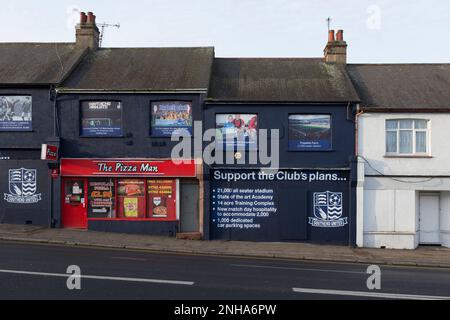 Buildings painted in support of chairman Ron Martin's plans for a new ...