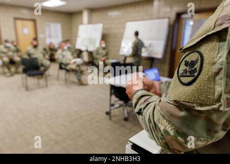Alabama National Guard Soldiers attend a commander's update brief for ...