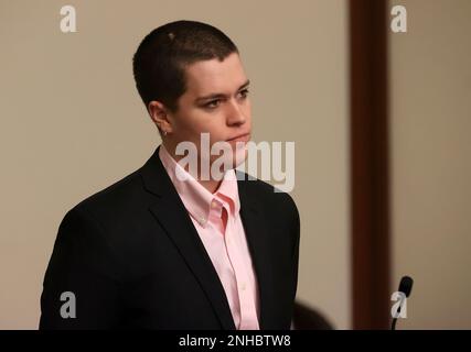 Riley Dowell is arraigned at Boston Municipal Court, Monday, Jan. 23 ...