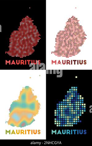 Mauritius Dot Map. Island Digital Style Shape. Mauritius vector image ...