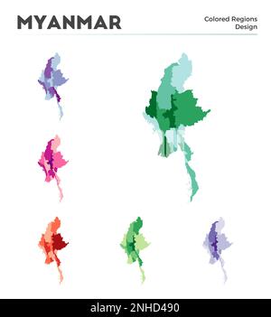 Myanmar map vector design template illustration Stock Vector Image ...