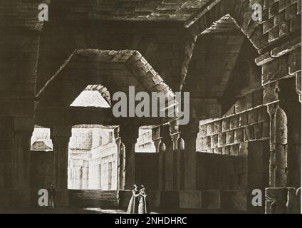 The projet of the LA SCALA THEATRE in Milano by the architect GIUSEPPE ...