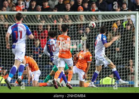 Blackburn Rovers' Tyrhys Dolan scores his sides second goal during the ...
