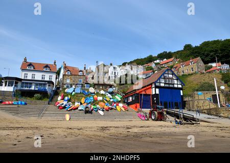 Sunny Runswick Bay Stock Photo - Alamy