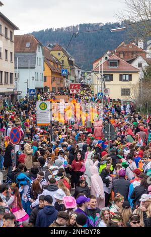 Neckargemuend, Germany - Feb. 18, 2023: traditional carnival parade in ...