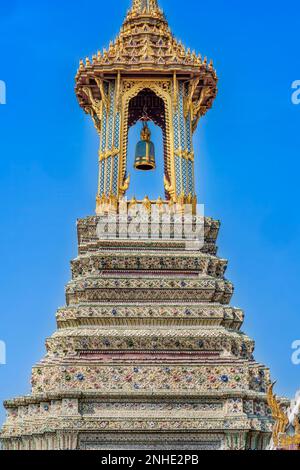 Porcelain Golden Bell Tower Ho Rakhang Grand Palace Bangkok Thailand ...