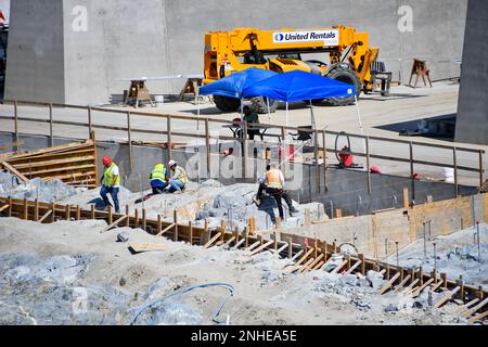 The labyrinth weir at the Isabella Dam Safety Modification Project in ...