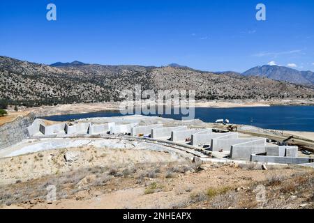 The labyrinth weir at the Isabella Dam Safety Modification Project in ...