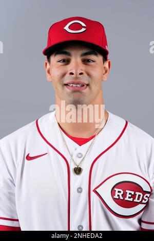 Cincinnati Reds' Christian Encarnacion-Strand talks to a teammate in ...