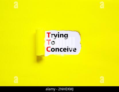 TTC trying to conceive symbol. Concept words TTC trying to conceive on ...