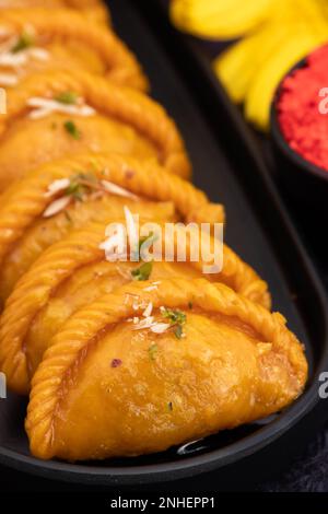 Saffron Gujia Also Called Kesar Gujiya, Pirukiya, Pirukia, Pedakiya ...