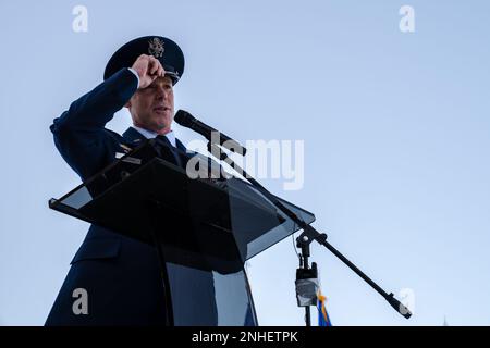 U.S. Air Force Col. Benjamin Jonsson speaks with the Tampa Bay Rays ...