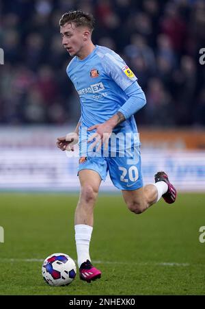 Sunderland's Jack Clarke in action with Middlesbrough's Luke Ayling ...