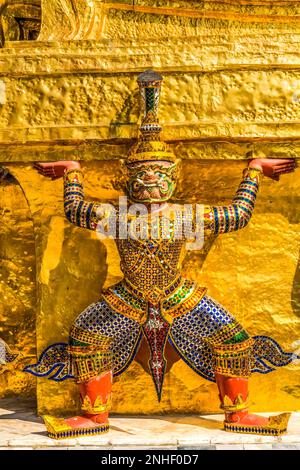 Colorful Guardian Statue Gold Stupa Pagoda Grand Palace Bangkok ...