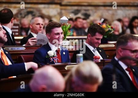 State Rep. Alec Ryncavage, (R-119), center, shakes hands with fellow ...