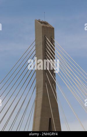 Detail of the Franjo Tuđman Cable-stayed Bridge, Dubrovnik, Dalmatia ...