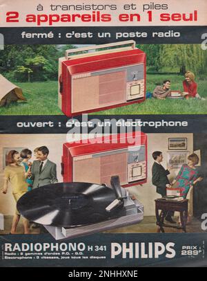 Magnetophone Philips French magazine advertisement Philips publicite ...