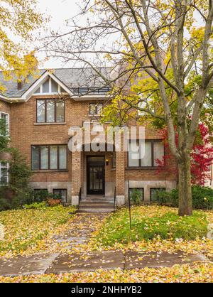 1924 traditional two story brick cladded semi-detached cottage style ...
