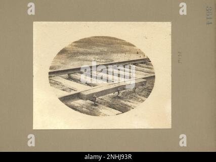 Railroad, showing method of splicing rails Stock Photo - Alamy