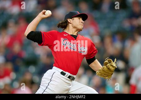 Cleveland Guardians relief pitcher Eli Morgan (49) during an MLB ...