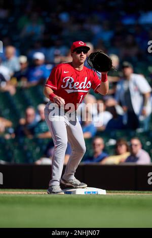Cincinnati Reds first baseman Spencer Steer (7) plays during a baseball ...