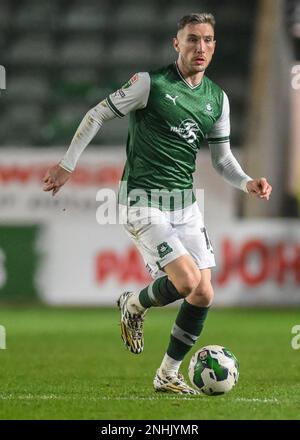 Plymouth Argyle midfielder Danny Mayor (10) arrives during the Sky Bet ...